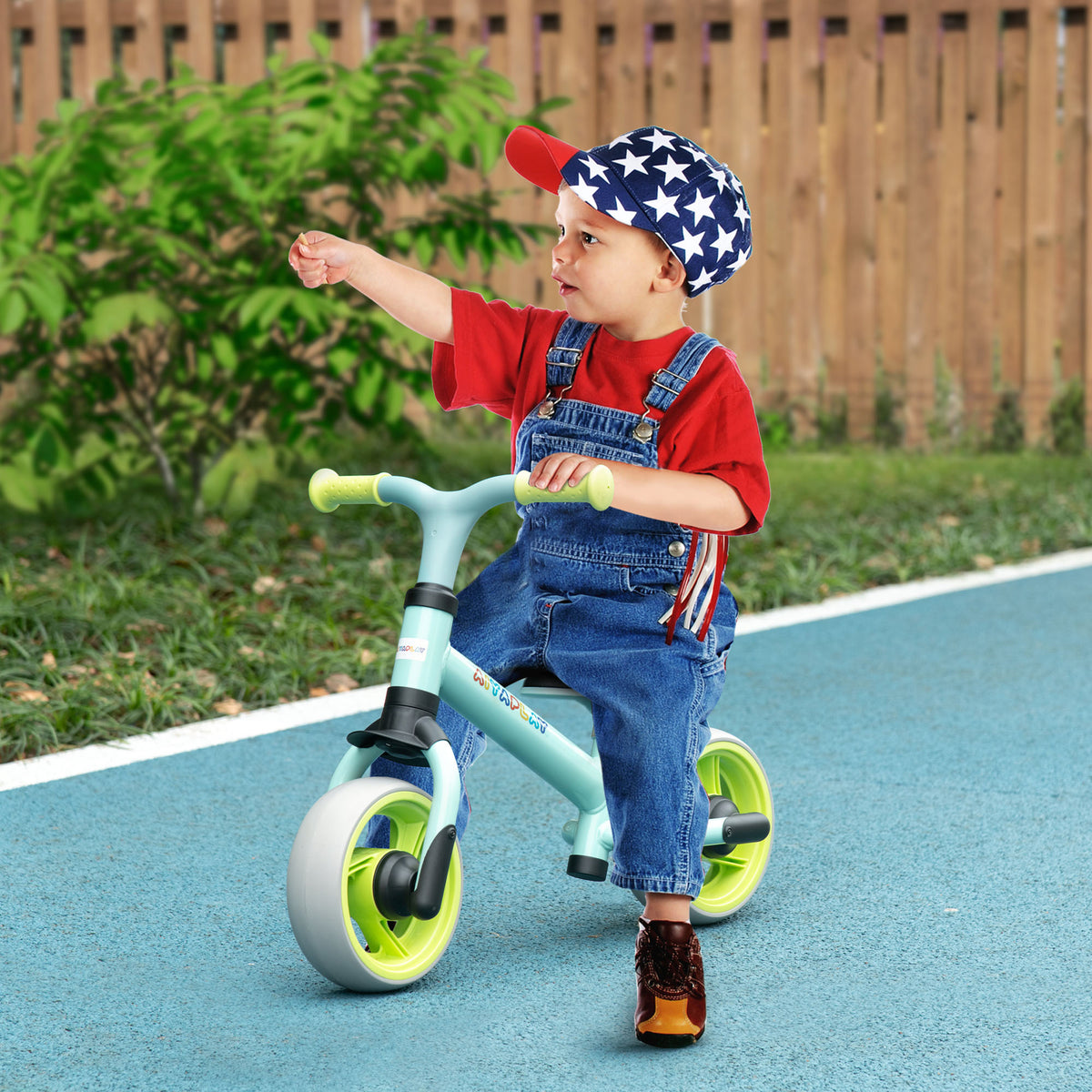 AIYAPLAY 8" Balance Bike, Lightweight Training Bike for Children, with Adjustable Seat, EVA ...